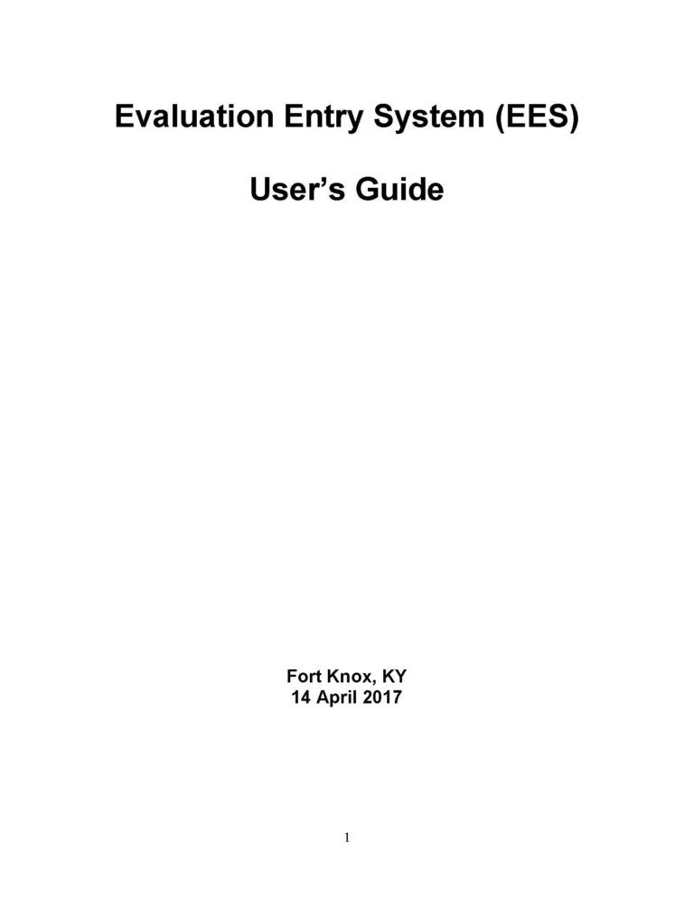 EES Army - Evaluation Entry System (EES) Army Login